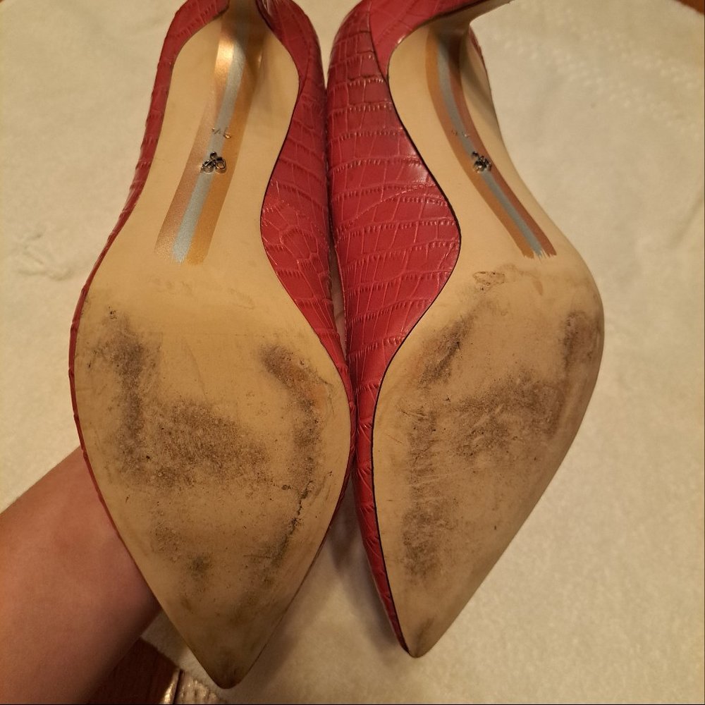Red Sam Edelman 4" Stiletto Pointy Toe Pumps 9.5 - Gem